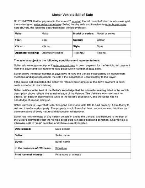 Motorcycle Sales Receipt Template - BestTemplatess - BestTemplatess