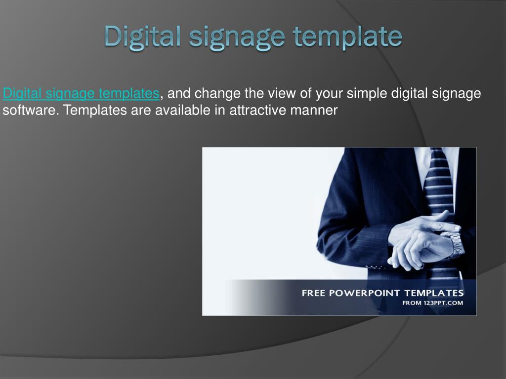 Powerpoint Digital Signage Template - BestTemplatess - BestTemplatess