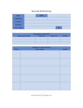 Security Guard Shift Schedule Template - BestTemplatess - BestTemplatess