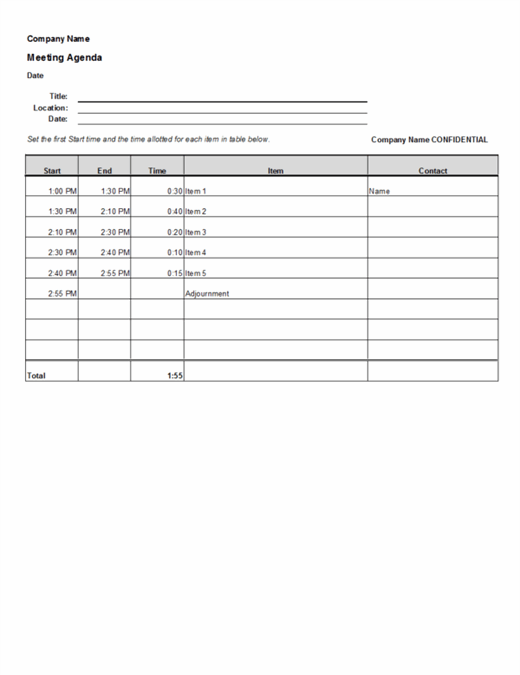 Production Meeting Agenda Template - BestTemplatess - BestTemplatess