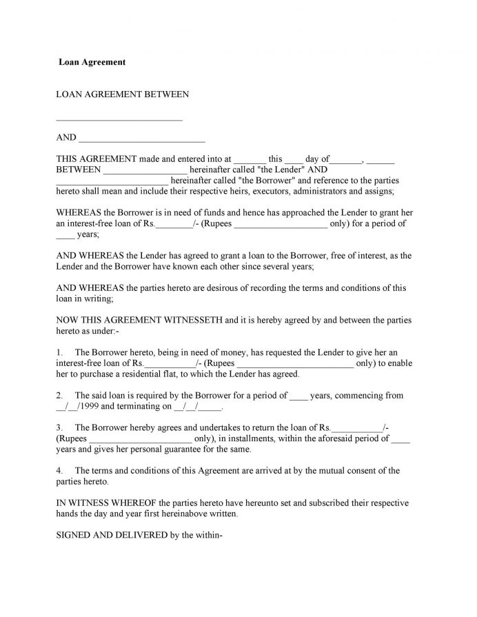 Installment Loan Agreement Template - BestTemplatess - BestTemplatess