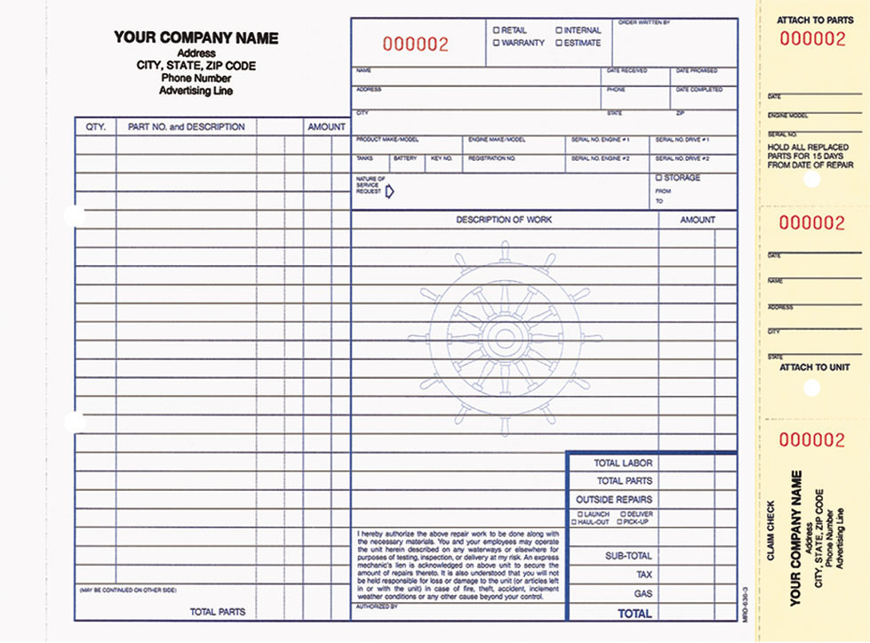 Repair Order Template - BestTemplatess - BestTemplatess