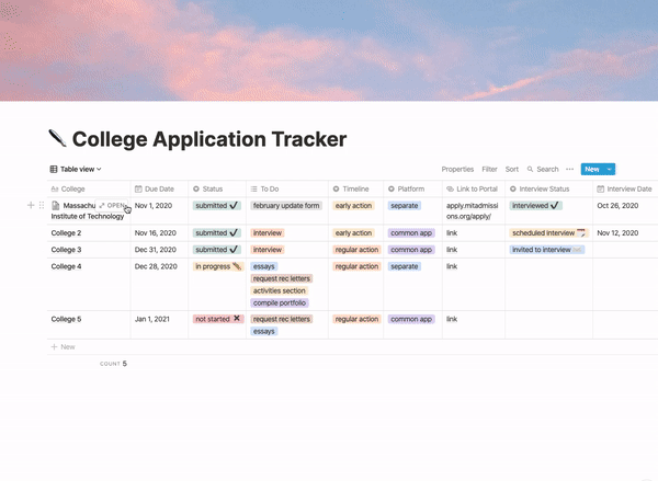 College Application Template - BestTemplatess - BestTemplatess