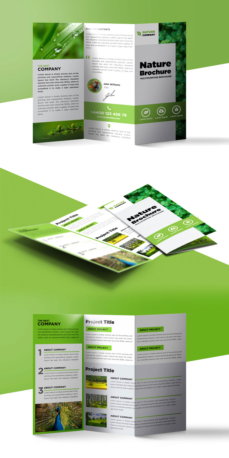 Three Panel Brochure Template - BestTemplatess - BestTemplatess