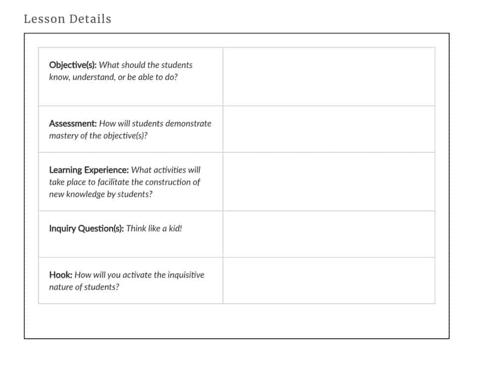 How To Create A Lesson Plan Template - BestTemplatess - BestTemplatess