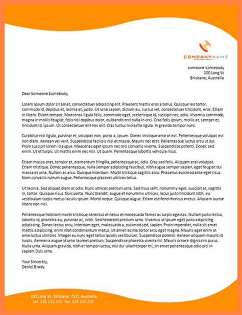 Da Letterhead Template - BestTemplatess - BestTemplatess