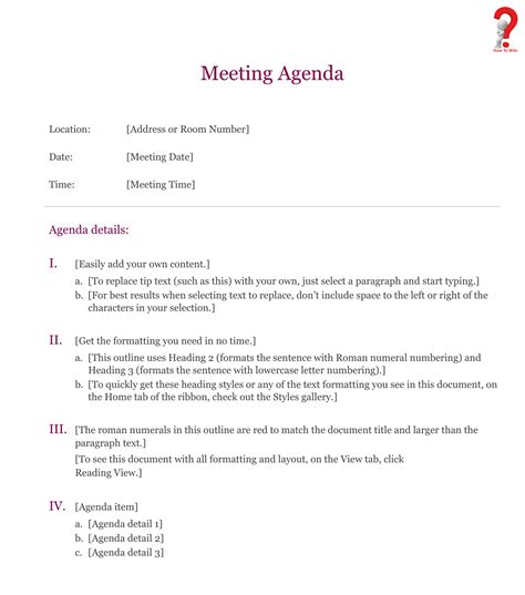 Iep Agenda Template - BestTemplatess - BestTemplatess