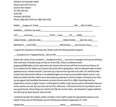 Privacy Release Form Template - BestTemplatess - BestTemplatess
