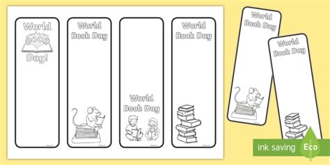 World Book Day Bookmark Template - BestTemplatess - BestTemplatess