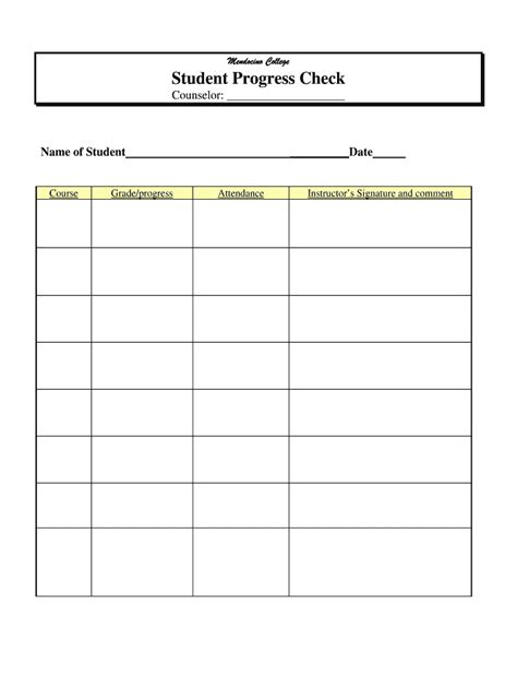 Grade Check Form Template - BestTemplatess - BestTemplatess