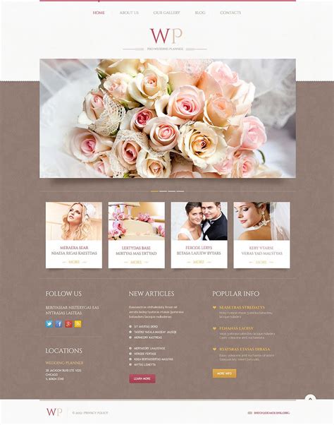 Wedding Planner Website Template Free - BestTemplatess - BestTemplatess
