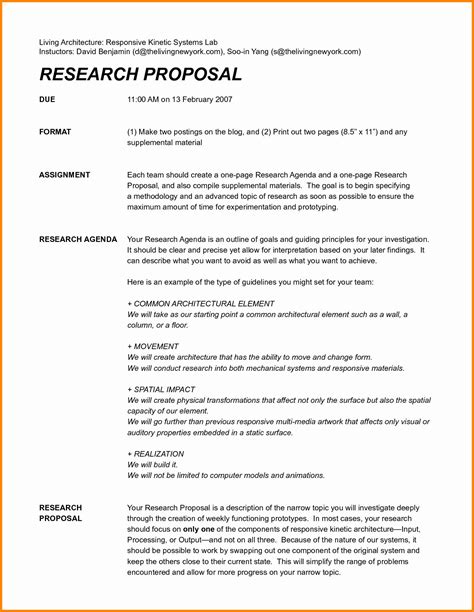 One Page Research Proposal Template - BestTemplatess - BestTemplatess