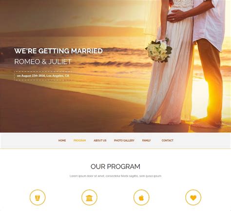 Free Wedding Website Templates Download - BestTemplatess - BestTemplatess