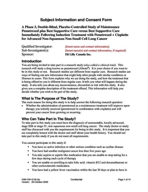 Standard Consent Form Template - BestTemplatess - BestTemplatess