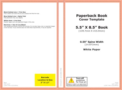 Create Space Book Cover Template - BestTemplatess - BestTemplatess