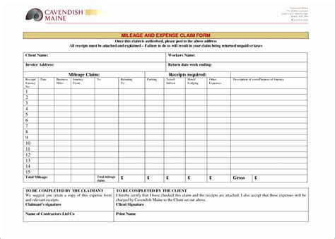 Mileage Claim Form Template Excel - BestTemplatess - BestTemplatess