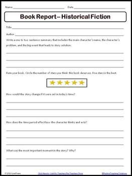 Historical Fiction Book Report Template - BestTemplatess - BestTemplatess