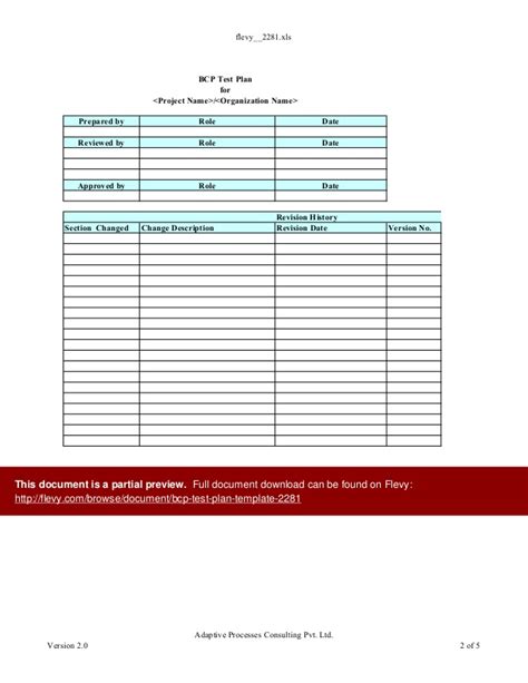 Bcp Test Plan Template - BestTemplatess - BestTemplatess