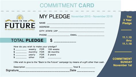 Donation Pledge Card Template - BestTemplatess - BestTemplatess