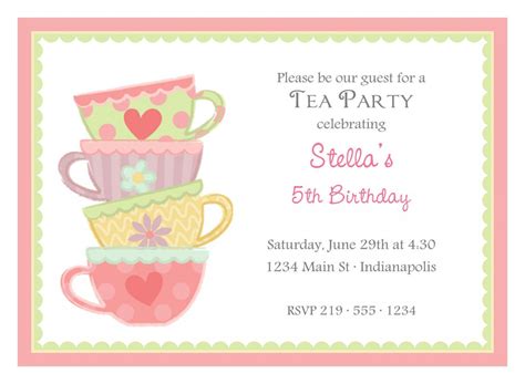 Free Printable Tea Party Invitation Templates - BestTemplatess ...