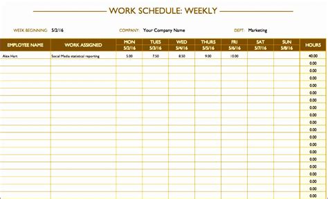 Break Schedule Template Excel - BestTemplatess - BestTemplatess