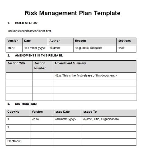 Risk Management Form Template - BestTemplatess - BestTemplatess