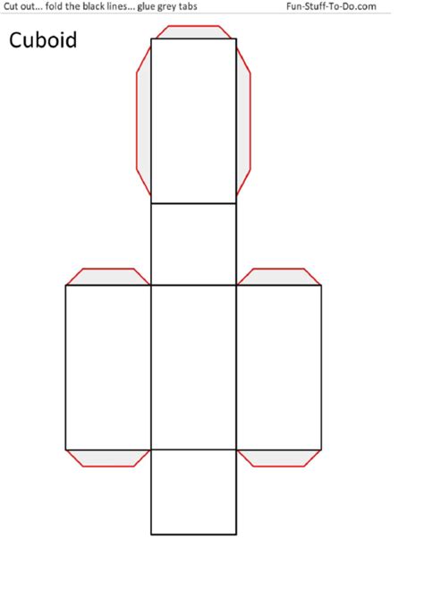 Cuboid Template Printable - BestTemplatess - BestTemplatess