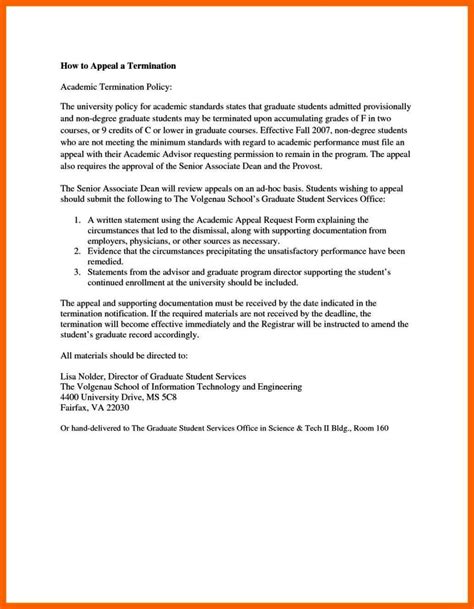 Academic Dismissal Appeal Letter Sample - BestTemplatess - BestTemplatess