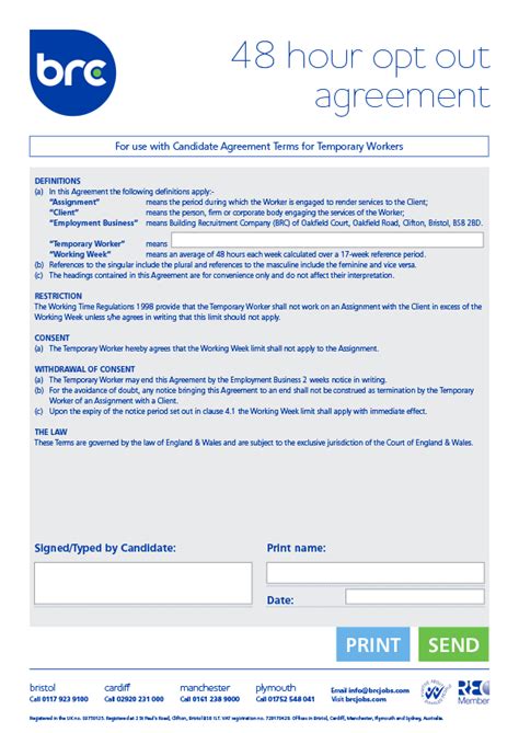 48 Hour Opt Out Form Template - BestTemplatess - BestTemplatess