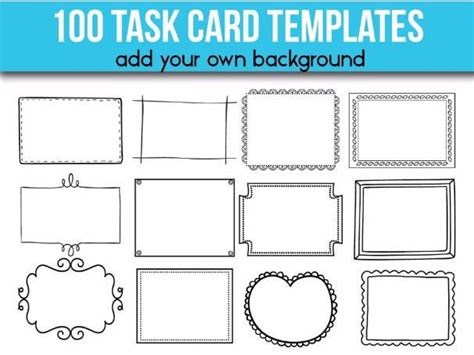 Blank Task Card Template - BestTemplatess - BestTemplatess
