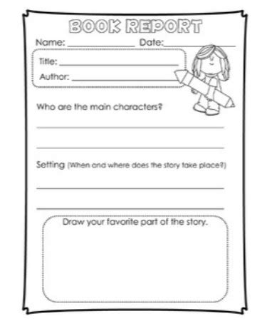 First Grade Book Report Templates - BestTemplatess - BestTemplatess