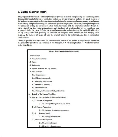 Test And Evaluation Master Plan Template - BestTemplatess - BestTemplatess