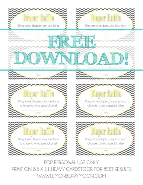 Free Printable Baby Shower Raffle Tickets Template - BestTemplatess ...