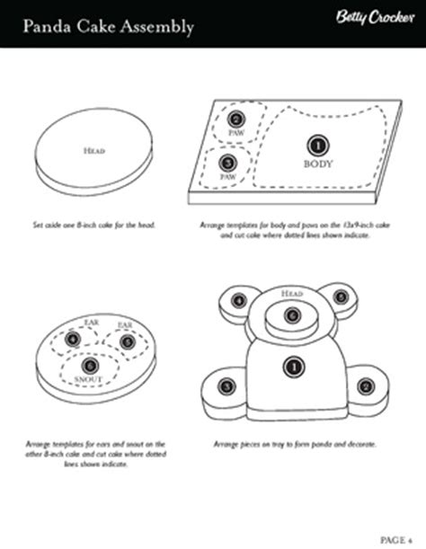 Panda Bear Cake Template - BestTemplatess - BestTemplatess