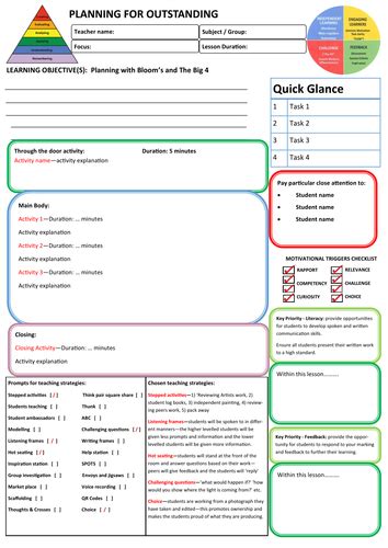 Outstanding Lesson Plan Template - BestTemplatess - BestTemplatess