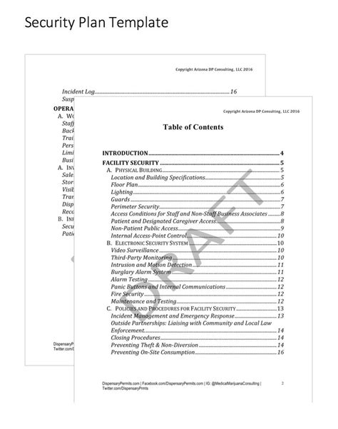 Security Master Plan Template - BestTemplatess - BestTemplatess