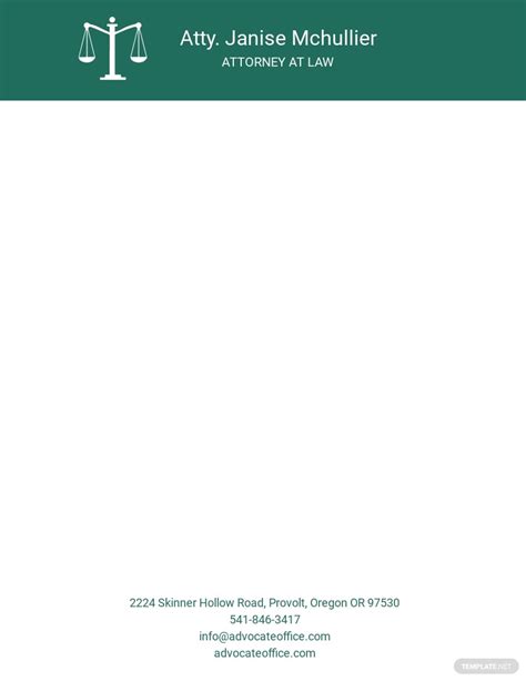 Advocate Letterhead Templates - BestTemplatess - BestTemplatess