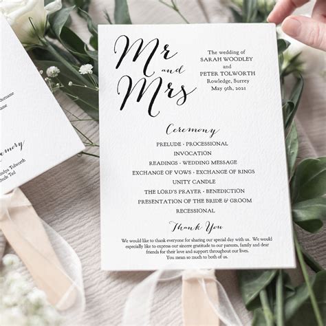 Wedding Bulletins Templates - BestTemplatess - BestTemplatess