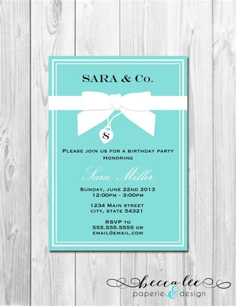 Tiffany And Co Invitation Template - BestTemplatess - BestTemplatess