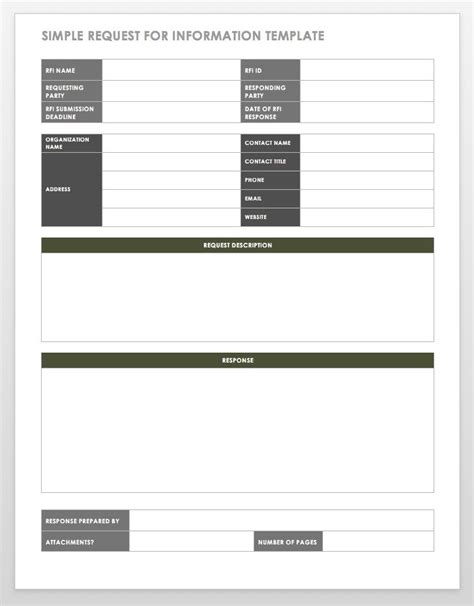 Request For Information Template Word - BestTemplatess - BestTemplatess
