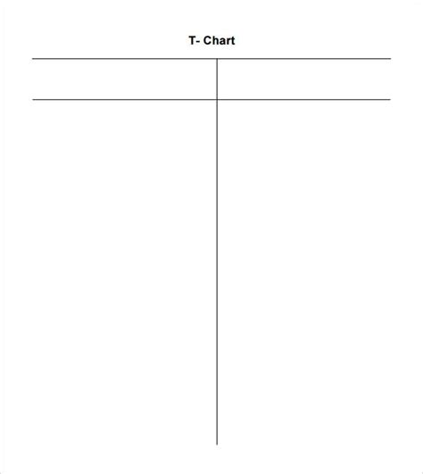 T Chart Template For Word - BestTemplatess - BestTemplatess