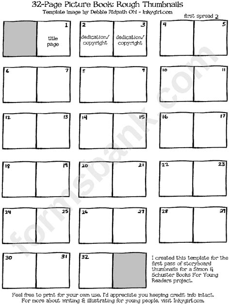 Picture Book Template Printable - BestTemplatess - BestTemplatess