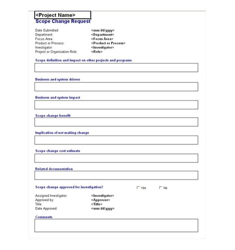 System Change Request Form Template - BestTemplatess - BestTemplatess