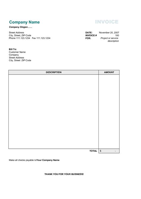 Vertex Invoice Template - BestTemplatess - BestTemplatess