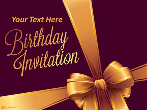 Powerpoint Birthday Invitation Template - BestTemplatess - BestTemplatess