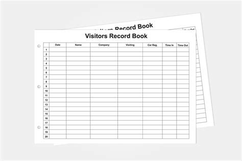 Sign In Book Template - BestTemplatess - BestTemplatess