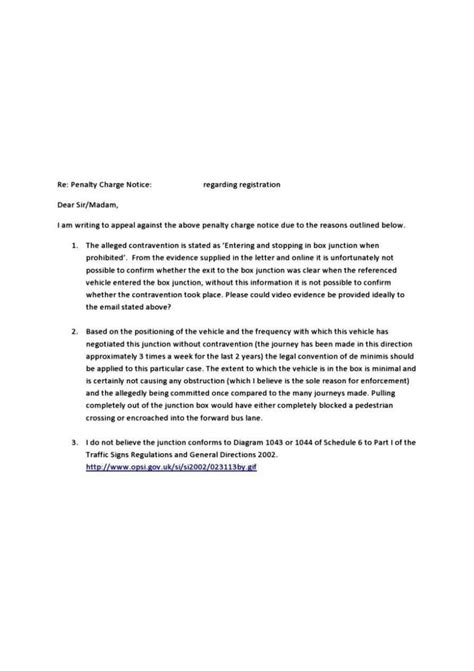 Parking Citation Appeal Letter - BestTemplatess - BestTemplatess