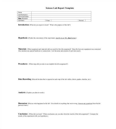 Lab Report Template Microsoft Word - BestTemplatess - BestTemplatess