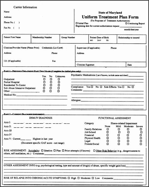 Treatment Plan Template For Substance Abuse - BestTemplatess ...