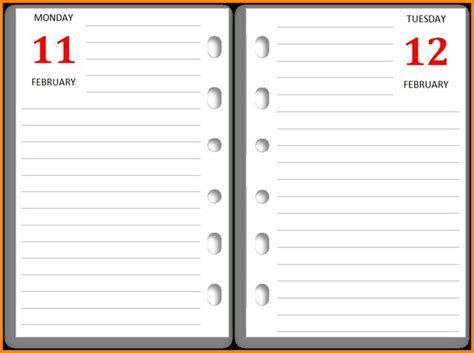 Ms Word Diary Template - BestTemplatess - BestTemplatess